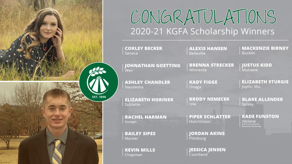 KGFA | Grain industry awards more than $25,000 in scholarships